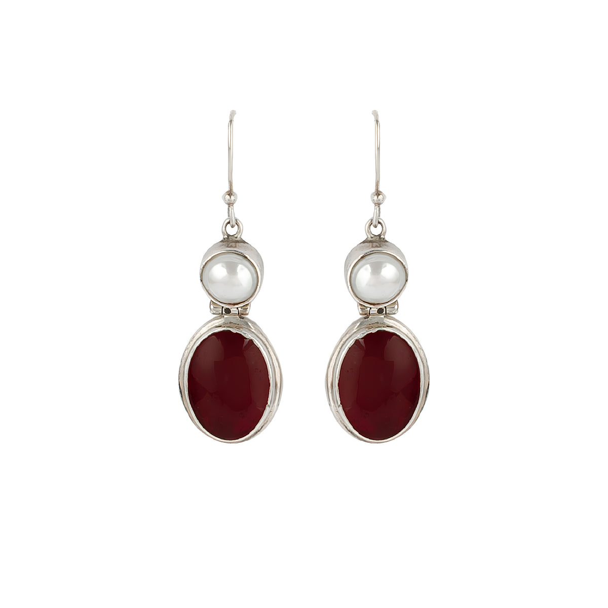 Crimson Moon Earrings - Whispers of Stones – Silviny